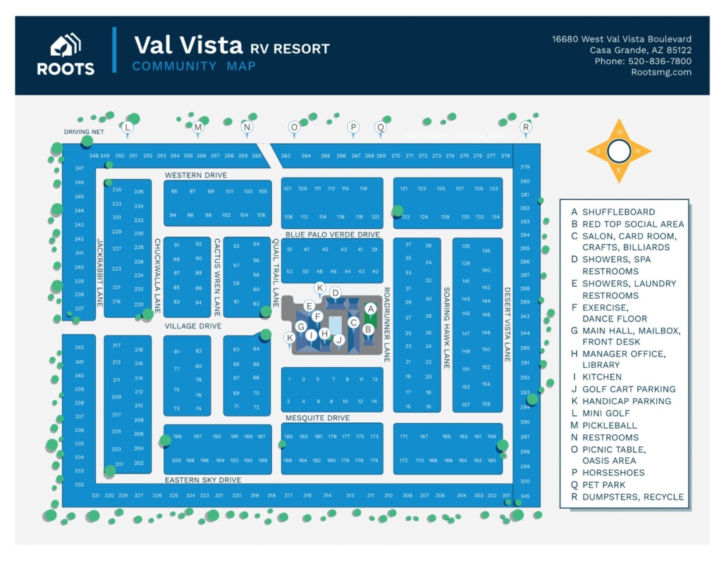 Resort Map | Val Vista RV Resort