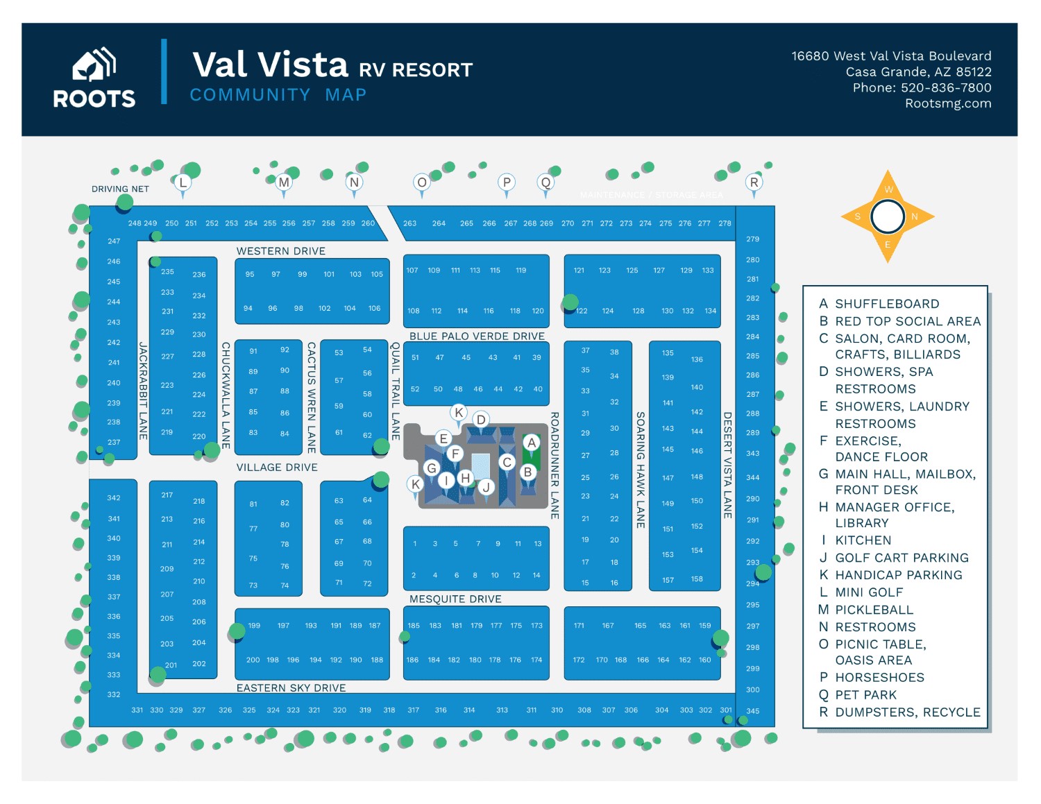 Resort Map | Val Vista RV Resort